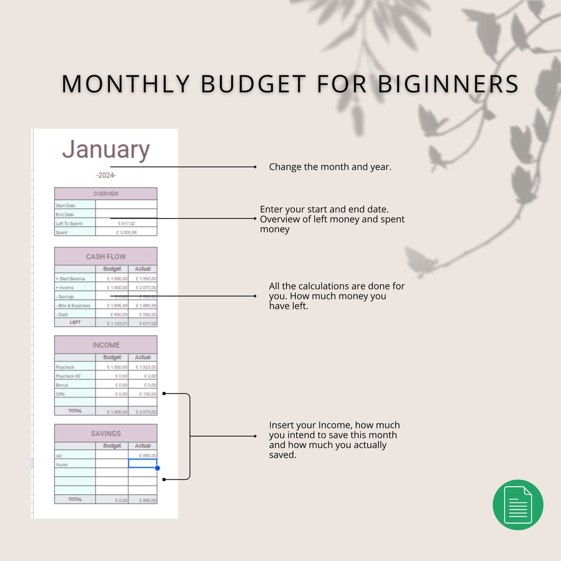Finance Tracker Spreadsheet Budget Planner for Google Sheets - Etsy