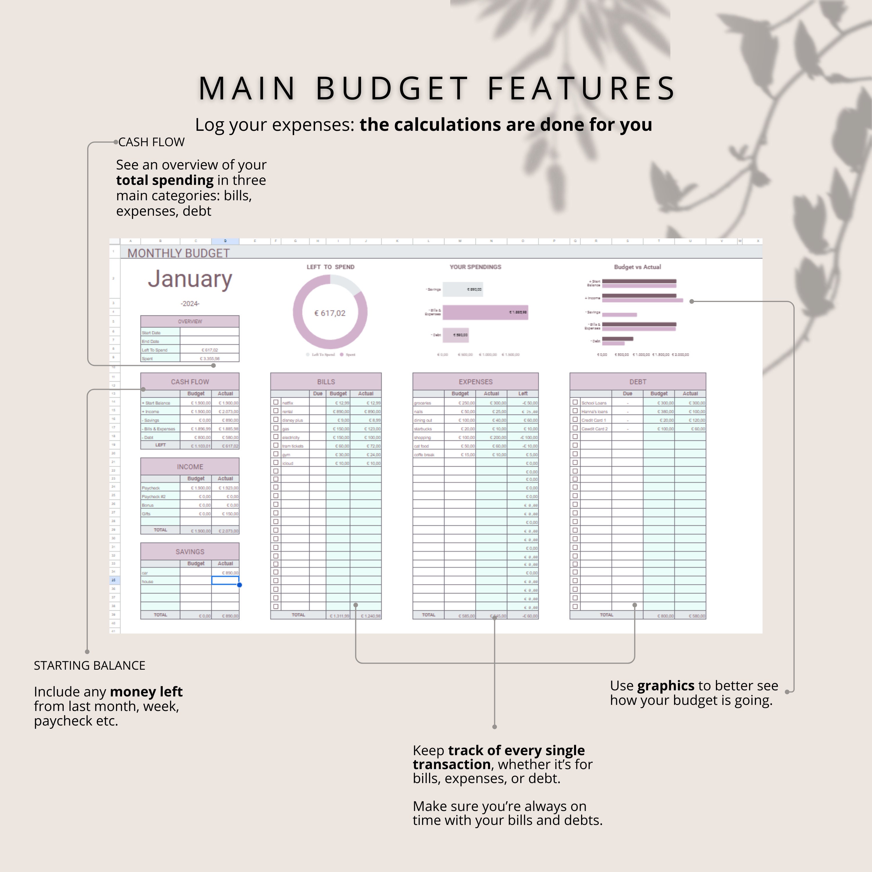 Finance Tracker Spreadsheet Budget Planner for Google Sheets - Etsy