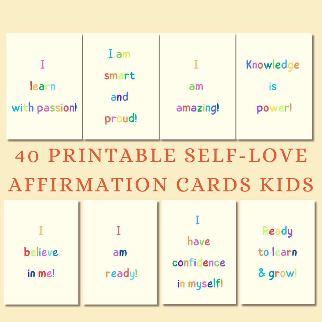 Back to School Affirmation Cards Self Love Affirmations - Etsy