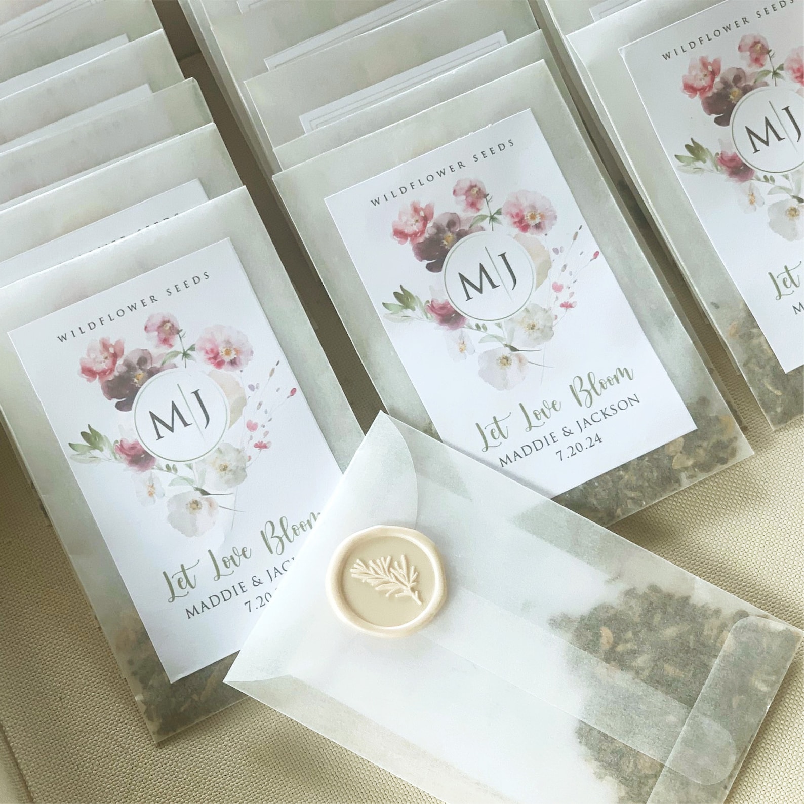 Personalized Seed Packet Bridal Shower Favor Idea for Wedding Favor Let ...