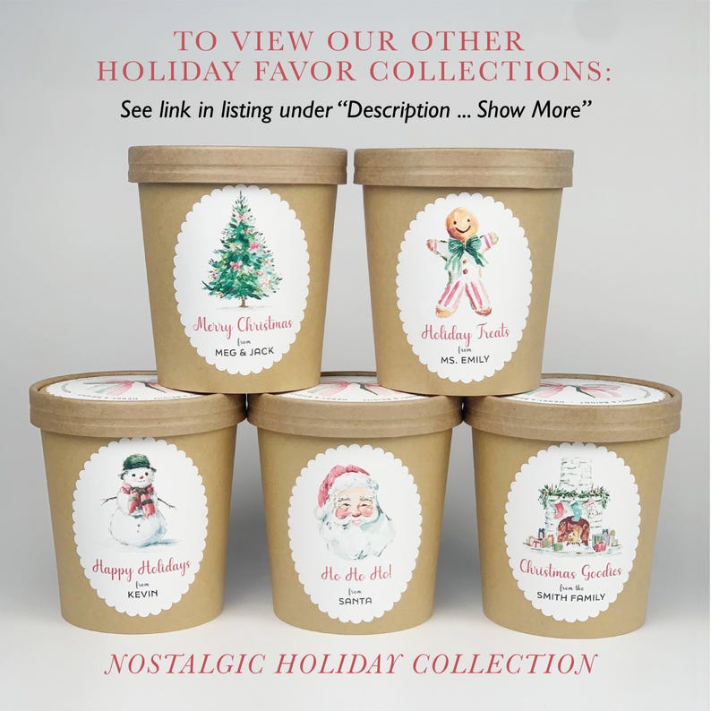 Bulk Christmas Favor Boxes Custom Party Personalized Holiday Packaging ...