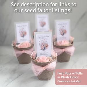 Seed Favor Pot for Baby Shower Favor Seed Packet Pot for Favor Peat Pot ...