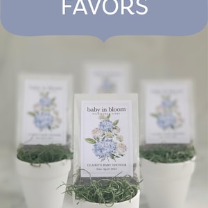 Personalized Baby in Bloom Seed Packet Baby Shower Favor Boy Baby ...