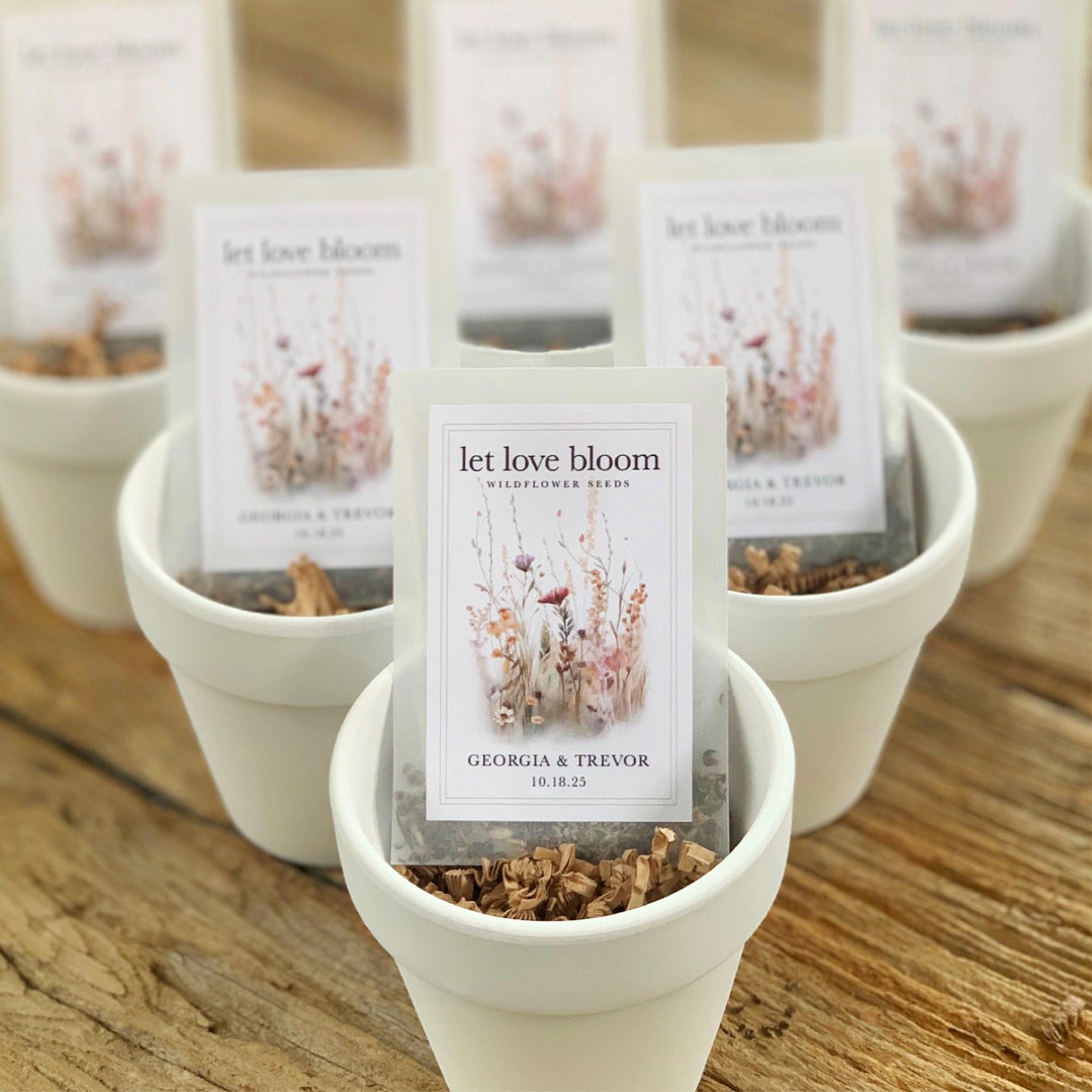 Let Love Grow Seed Packet Favor for Guest Wedding Favor Wildflower ...