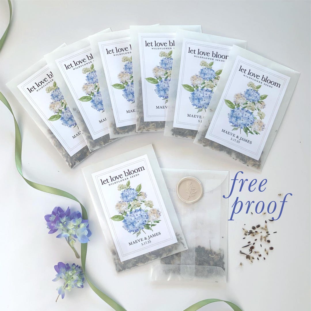 Wedding Seed Packet Favor for Guest Gift Let Love Bloom Seed Favor for ...