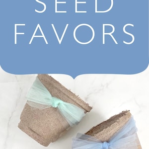 Seed Favor Pot for Baby Shower Favor Seed Packet Pot for Favor Peat Pot ...