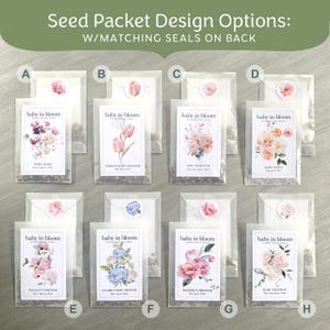 Personalized Baby in Bloom Seed Packet Baby Shower Favor Boy Baby ...