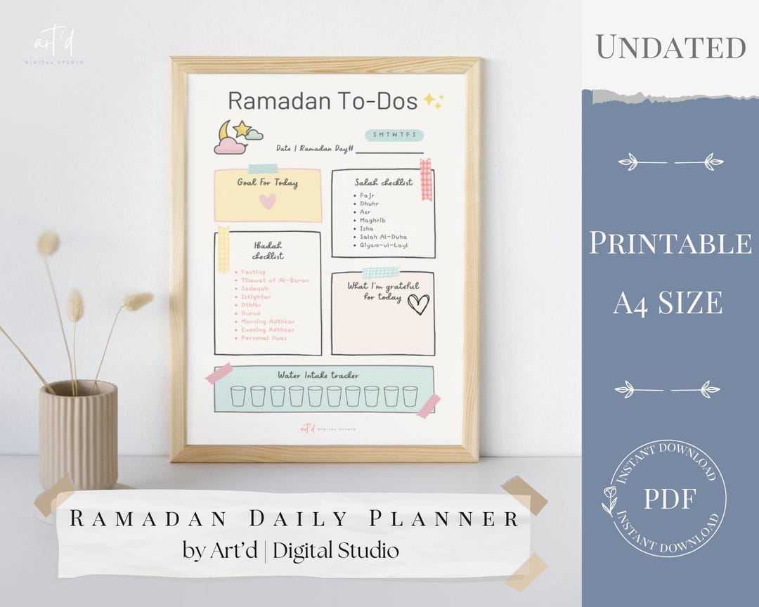2025 Ramadan Daily Planner - Printable | Undated | A4 PDF - Digital ...