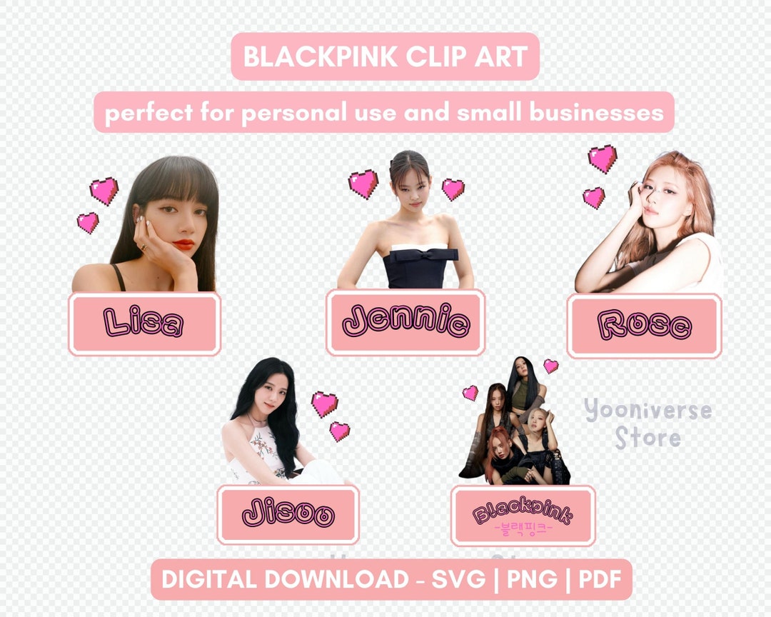 BLACKPINK Svg Png Pdf Blackpink Clip Art Vector Files - Etsy