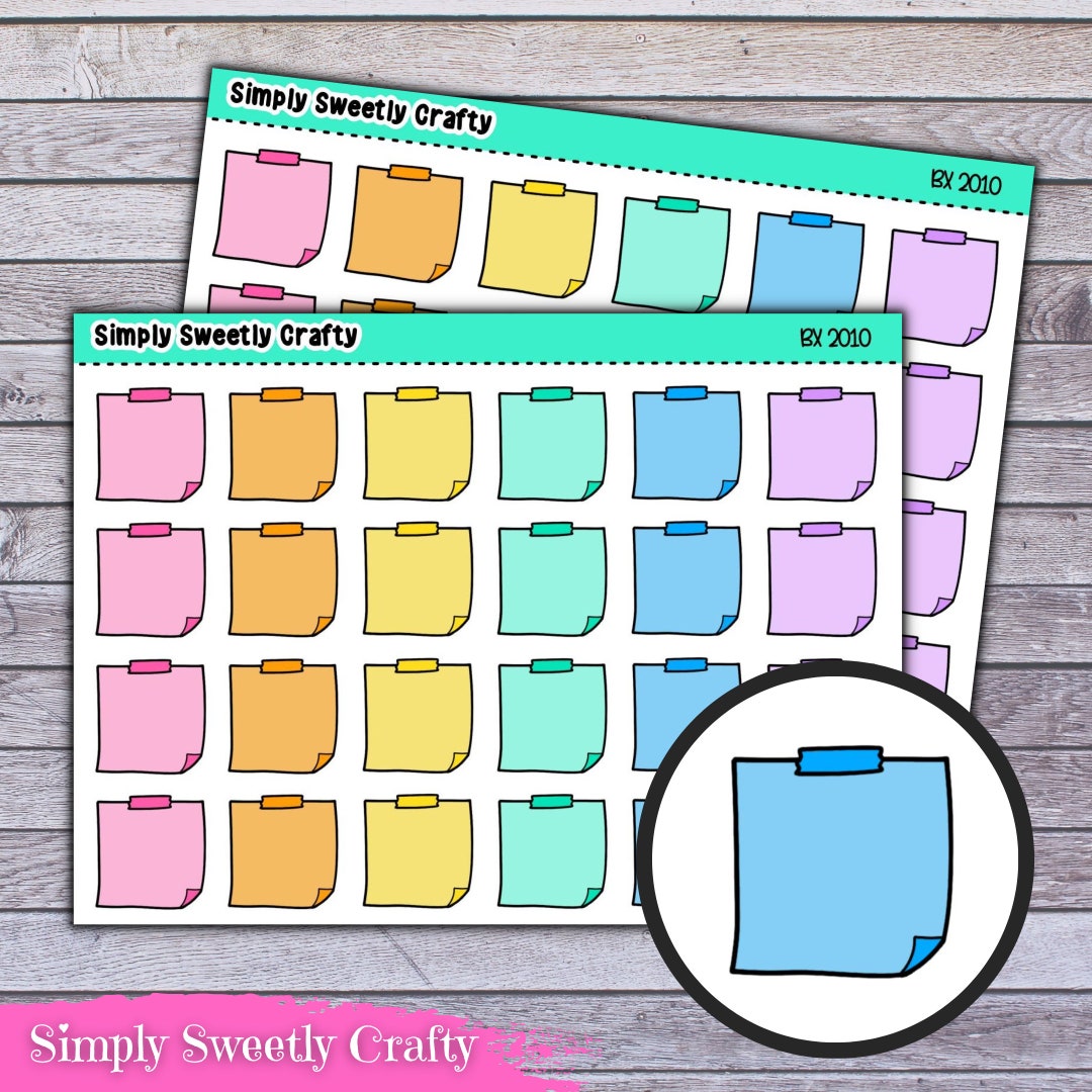 MINI STICKIES Bright Colors Planner Stickers - Etsy