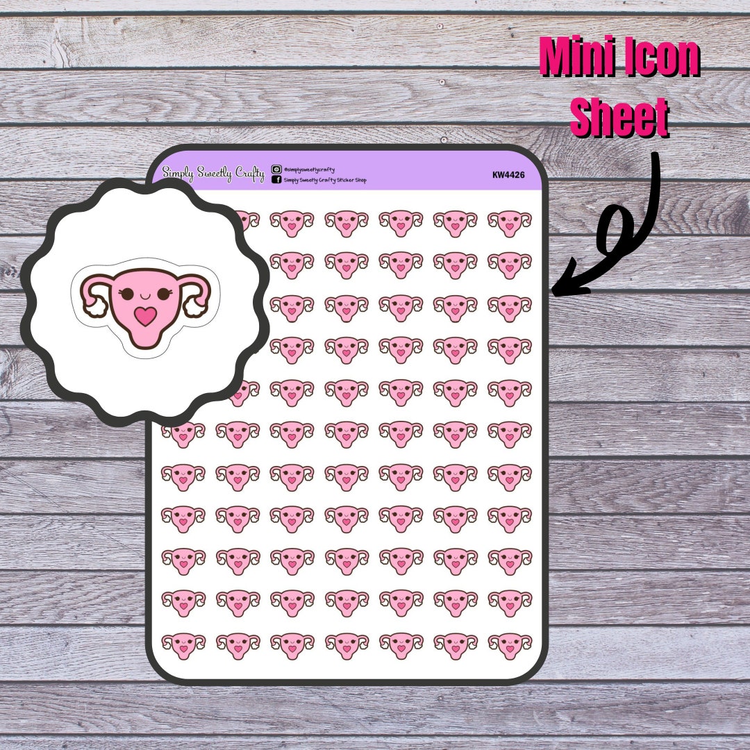 KAWAII UTERUS Planner Stickers - Etsy