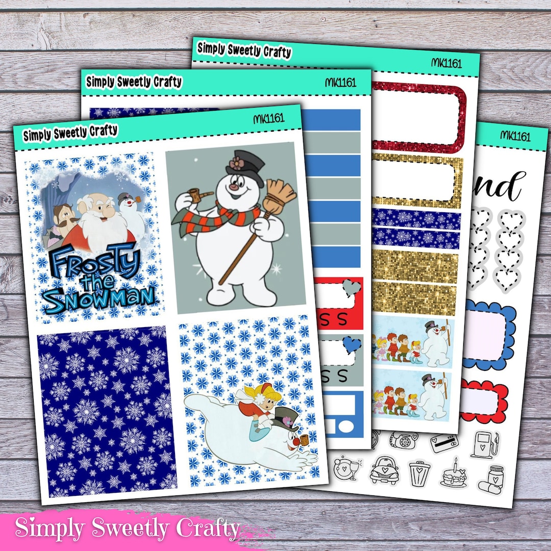 FROSTY THE SNOWMAN Planner Mini Weekly Planner Stickers Kit - Etsy