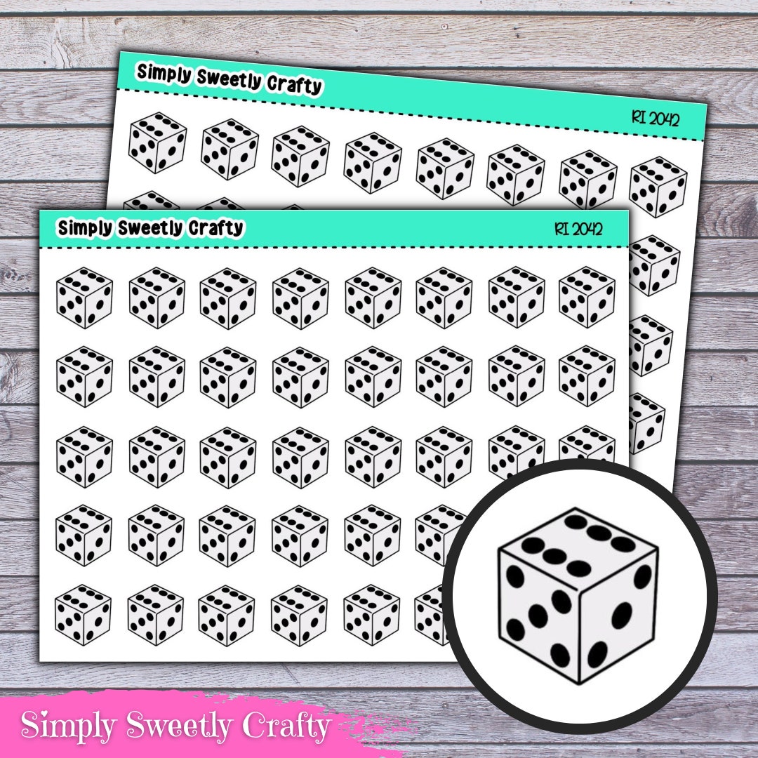 GAME DIE DICE Planner Stickers - Etsy