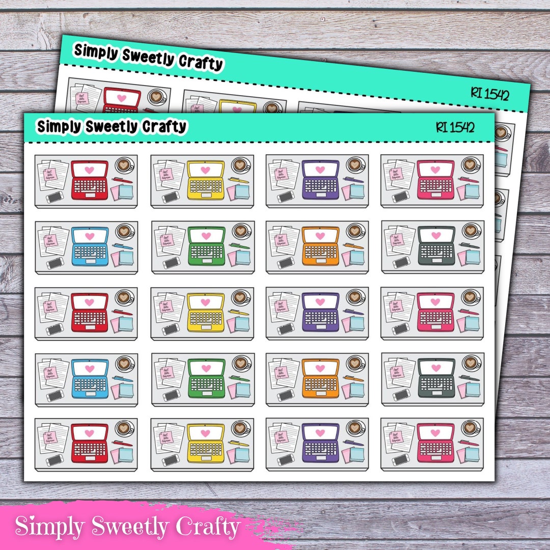 DESK FLAT LAY Planner Stickers - Etsy
