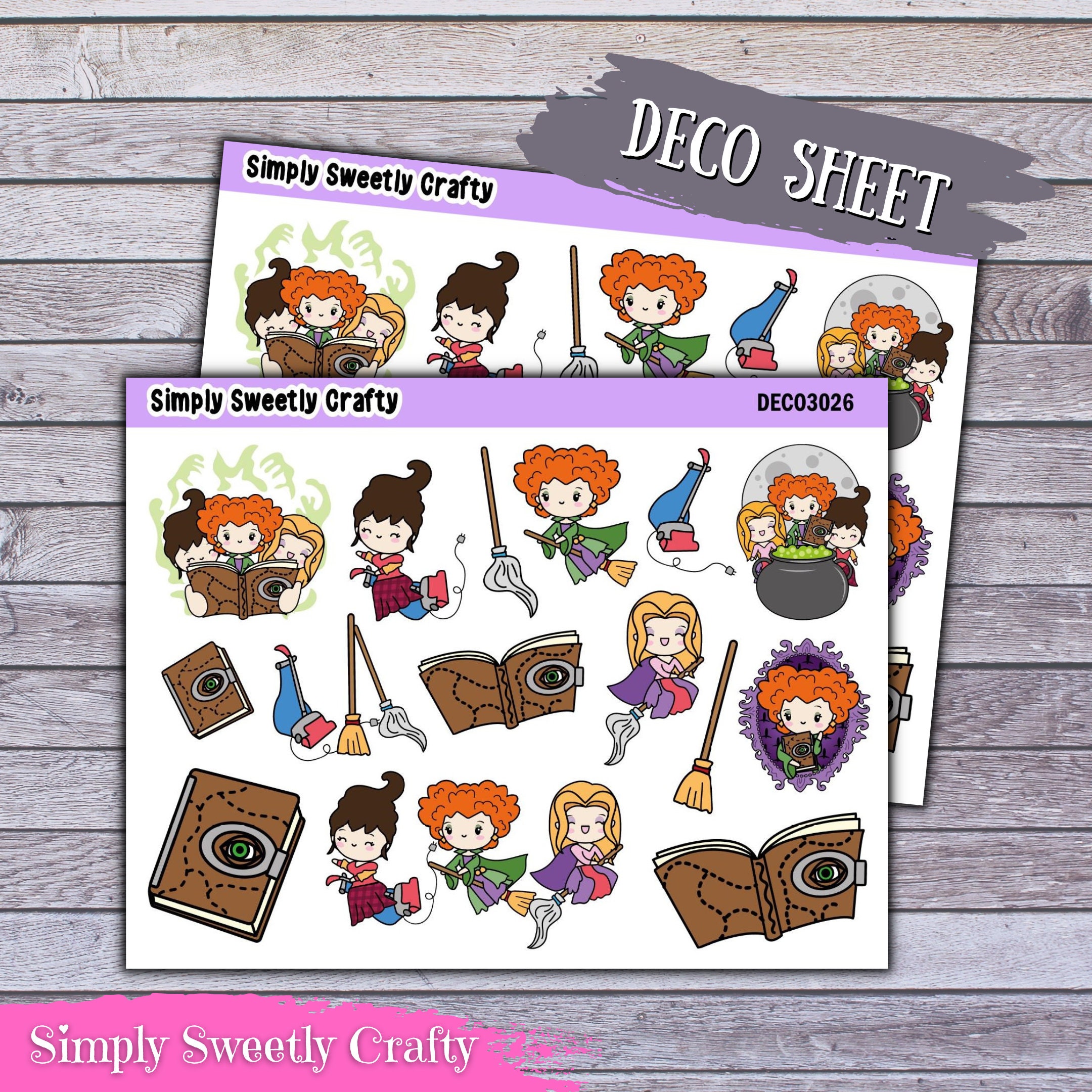 HOCUS POCUS Deco Sheet Planner Stickers - Etsy