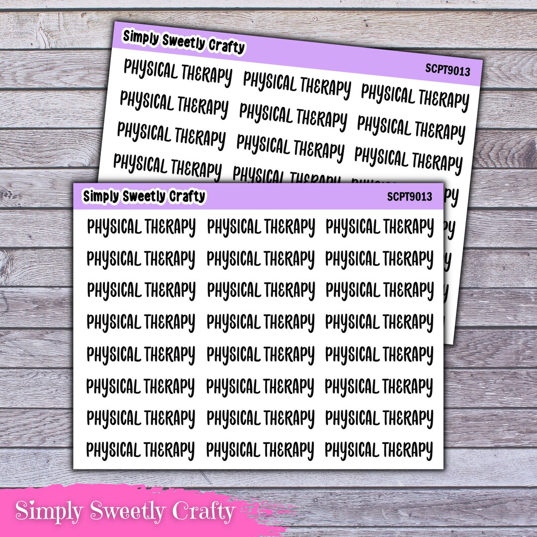 Script physical Therapy Planner Stickers - Etsy
