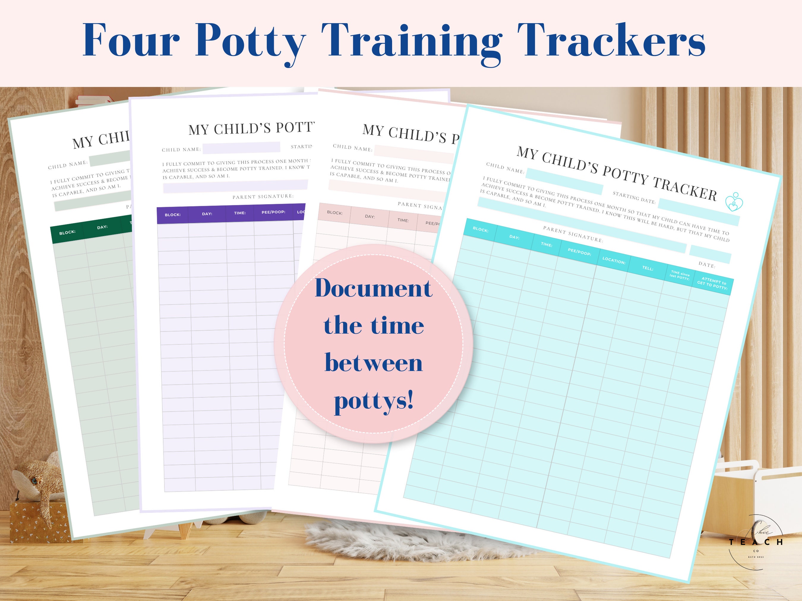 Potty Training Chart Bundle Montessori Potty Chart Boy Printable Girl ...