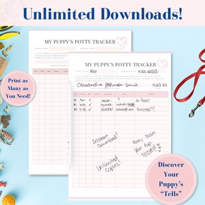 Puppy Potty Training Minimalist Chart and Tracker Printable - Etsy