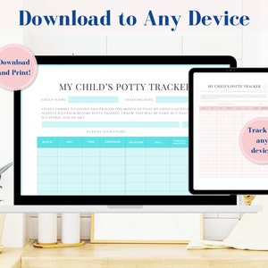 Potty Training Tracker Printable Girl Potty Training Boy Potty Training ...