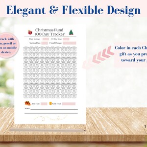 100 Day Challenge Holiday Savings Fund Christmas Countdown Printable to ...