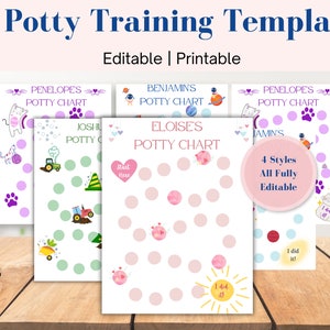 Potty Training Chart Bundle Montessori Potty Chart Boy Printable Girl ...