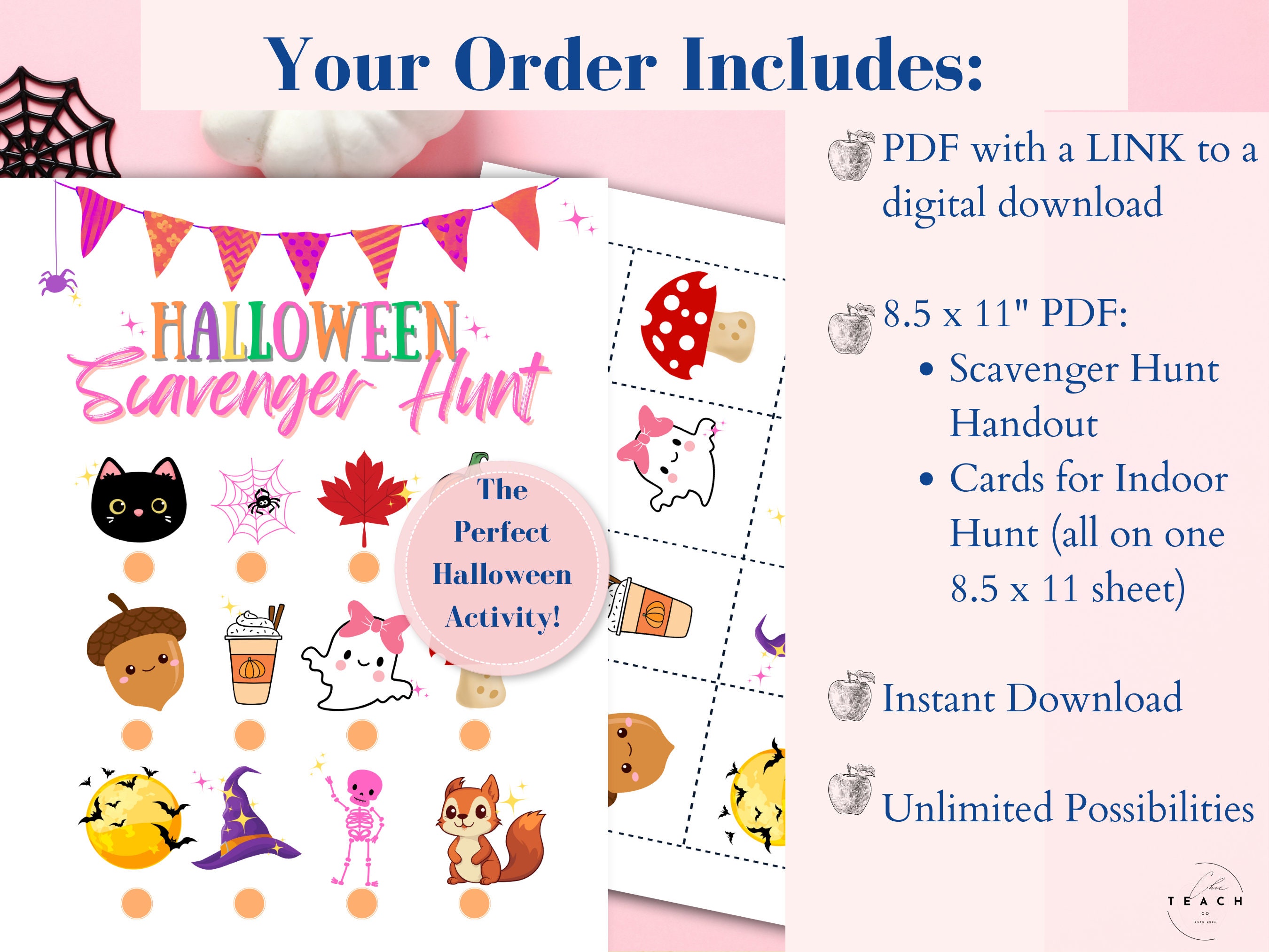 Halloween Scavenger Hunt Printable for Preschool and - Etsy