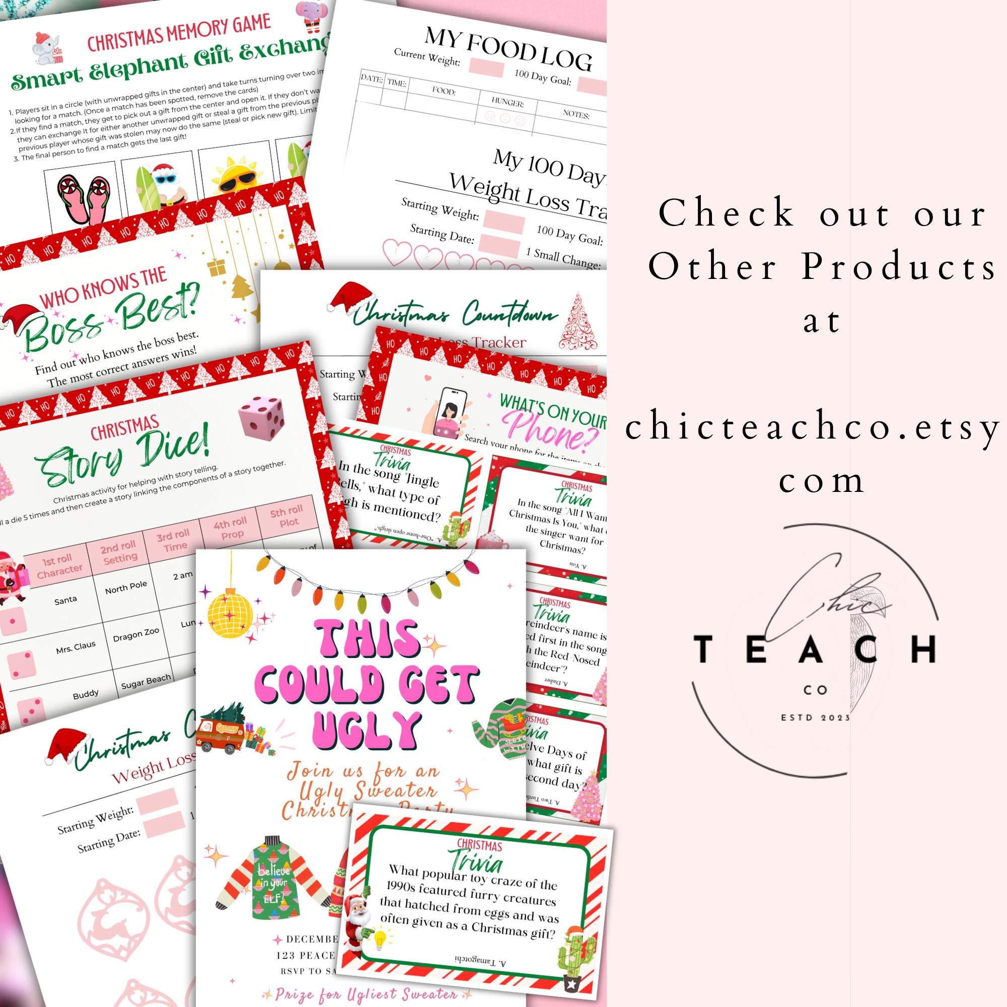 Left Right Game Christmas Activity Kid Pass the Present Group Game ...