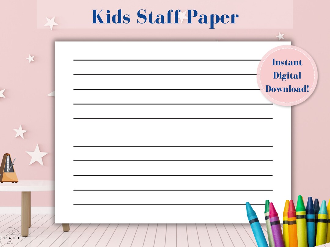 Manuscript Paper Staff Paper Notebook Music Writing Gift Blank Sheet ...