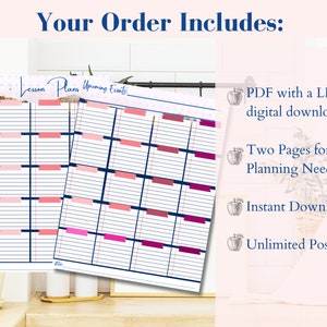 Printable Lesson Plan Book Pages for Teachers and Homeschool | Weekly ...