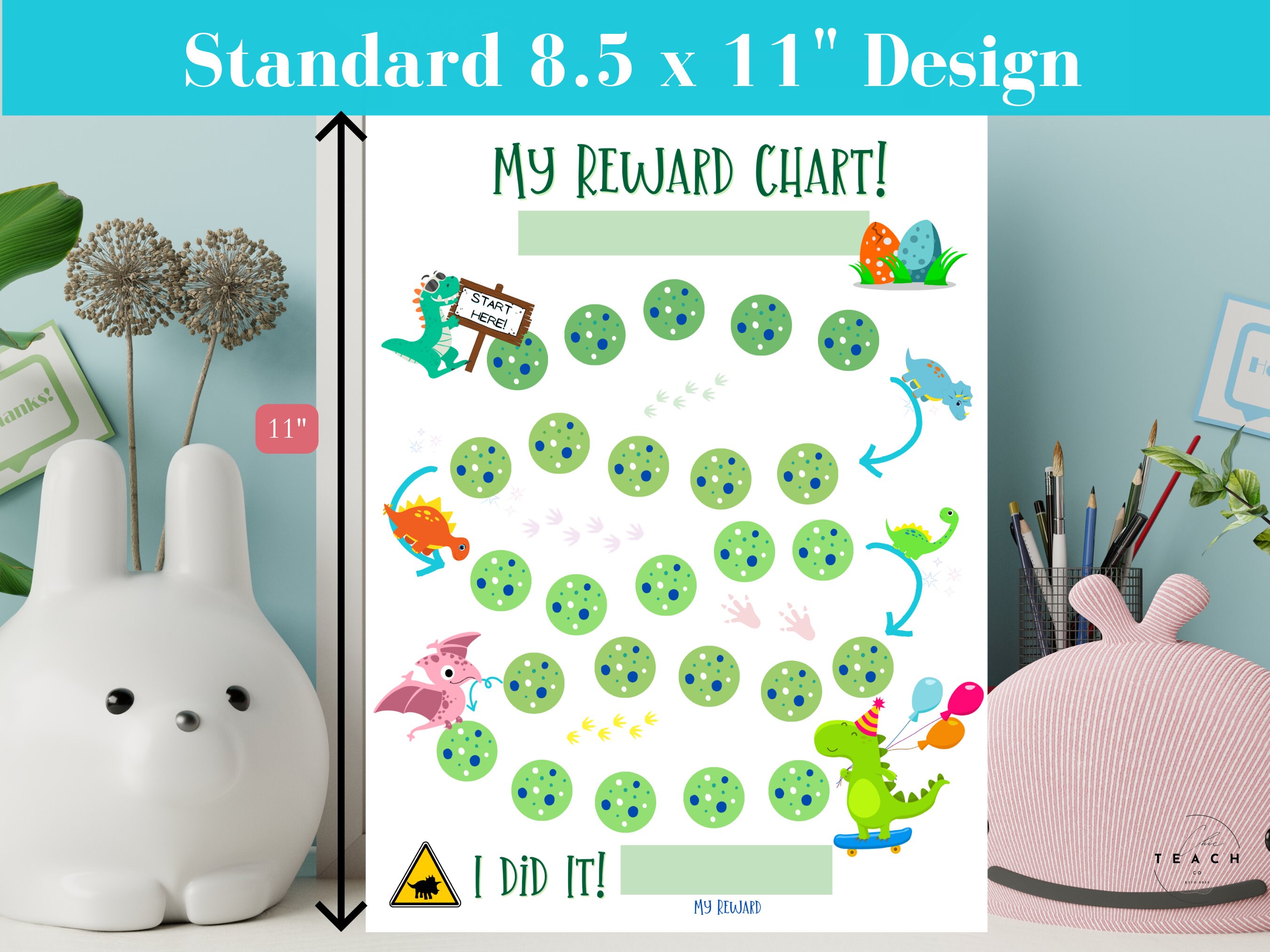 Dinosaur Reward Chart Printable for Kids: Boys or Girls - Etsy