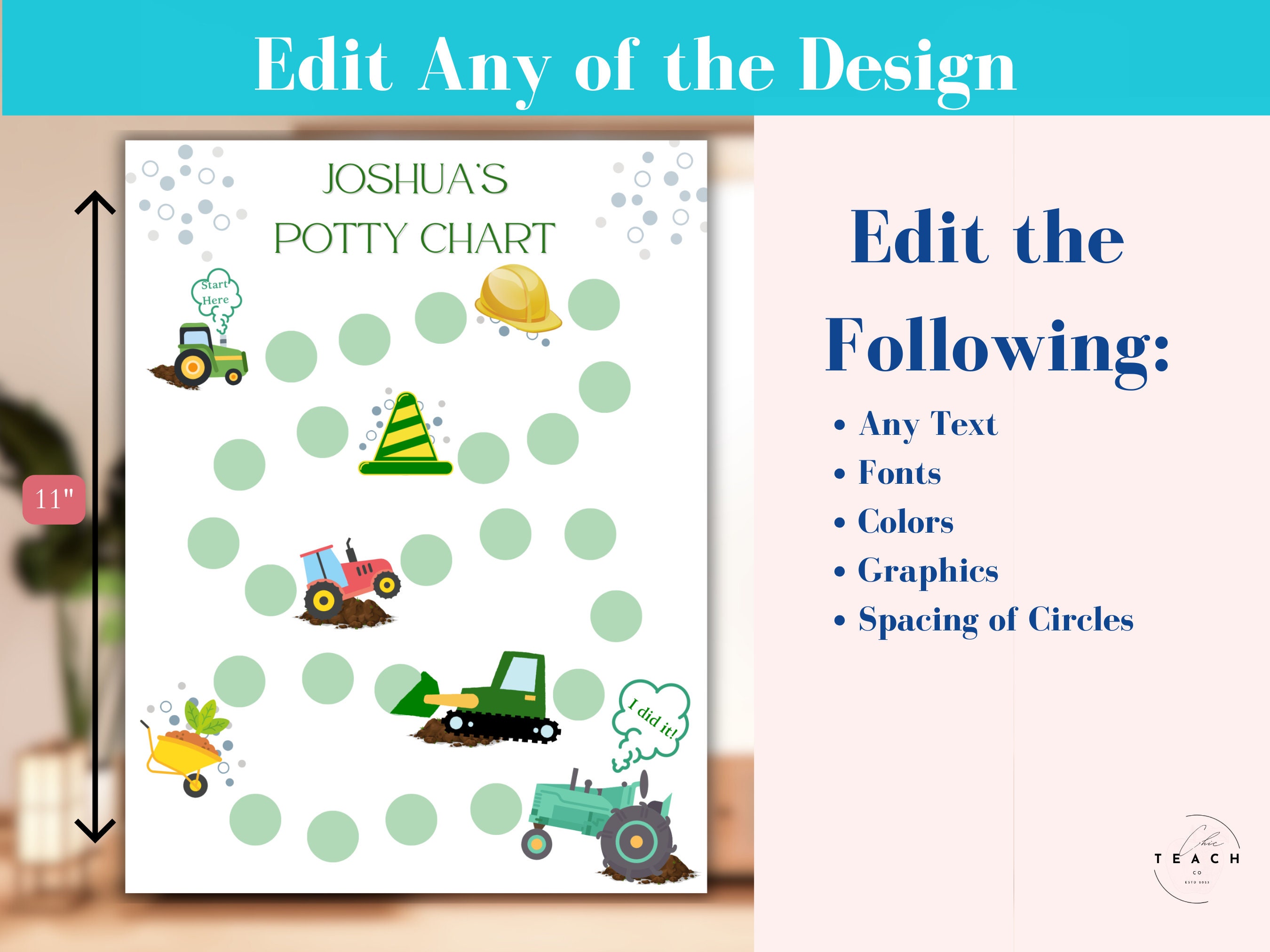 Potty Training Chart Editable Potty Training Chart Printable Montessori ...