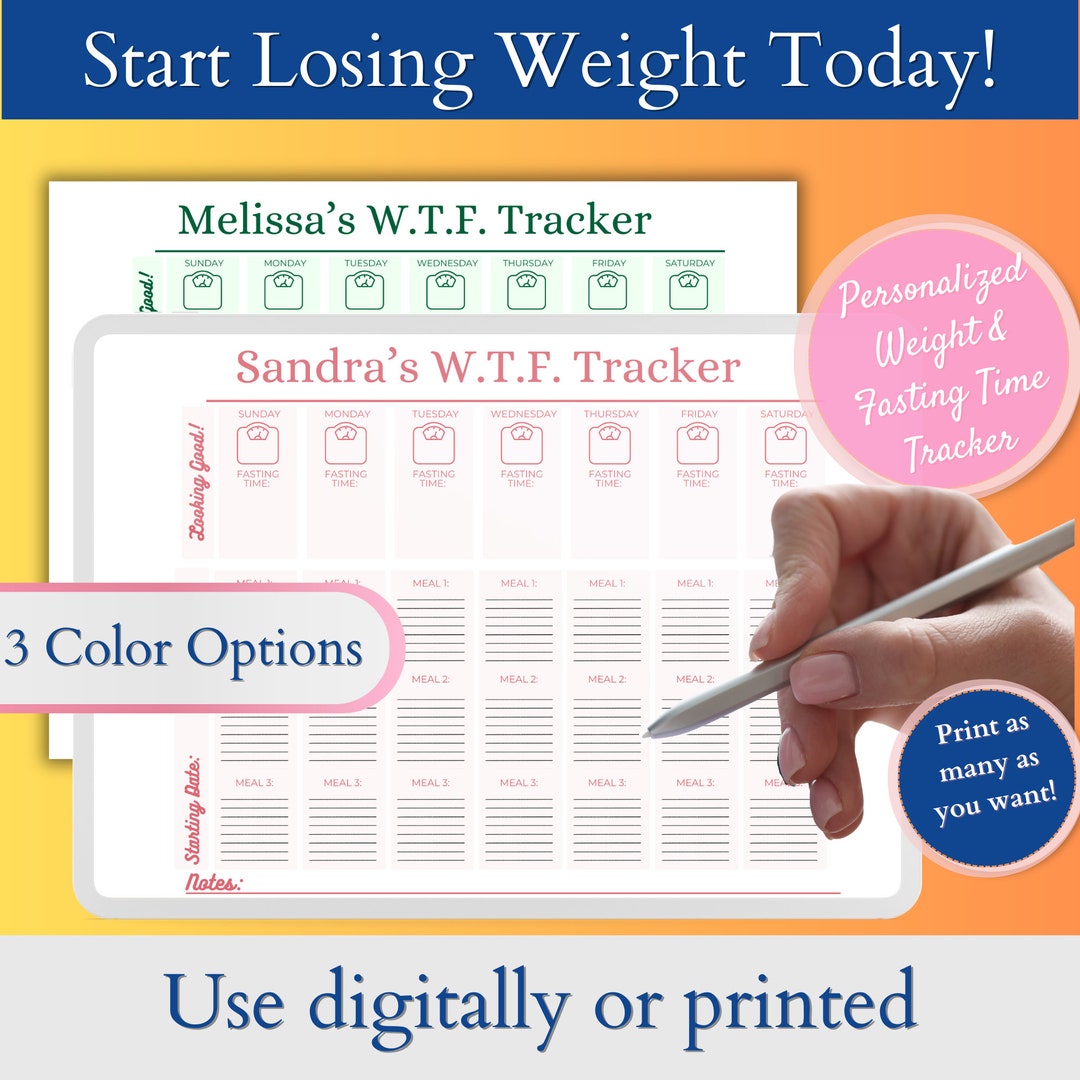 Intermittent Fasting Template Fasting Planner Lose Weight Fast ...