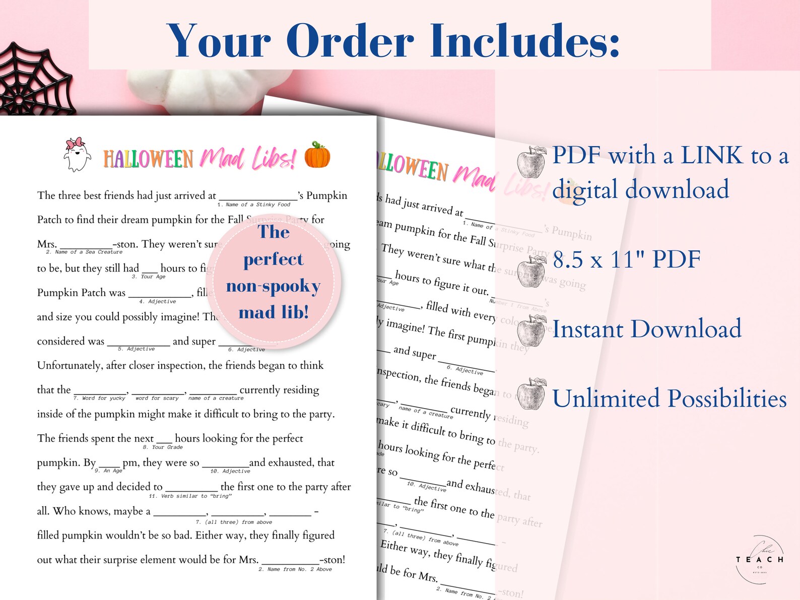 Mad Libs Halloween Game Printable for Elementary and Middle School Kids ...