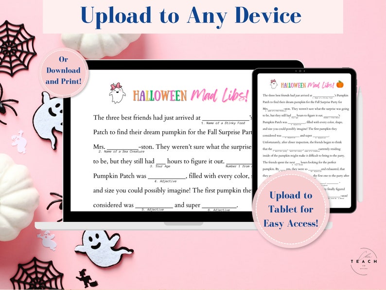 Mad Libs Halloween Game Printable for Elementary and Middle School Kids ...