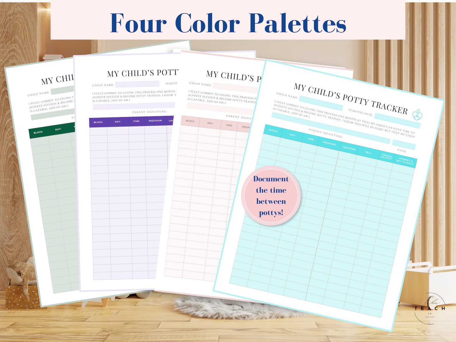 Potty Training Tracker Printable Girl Potty Training Boy Potty Training ...