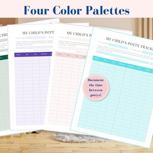 Potty Training Tracker Printable Girl Potty Training Boy Potty Training ...