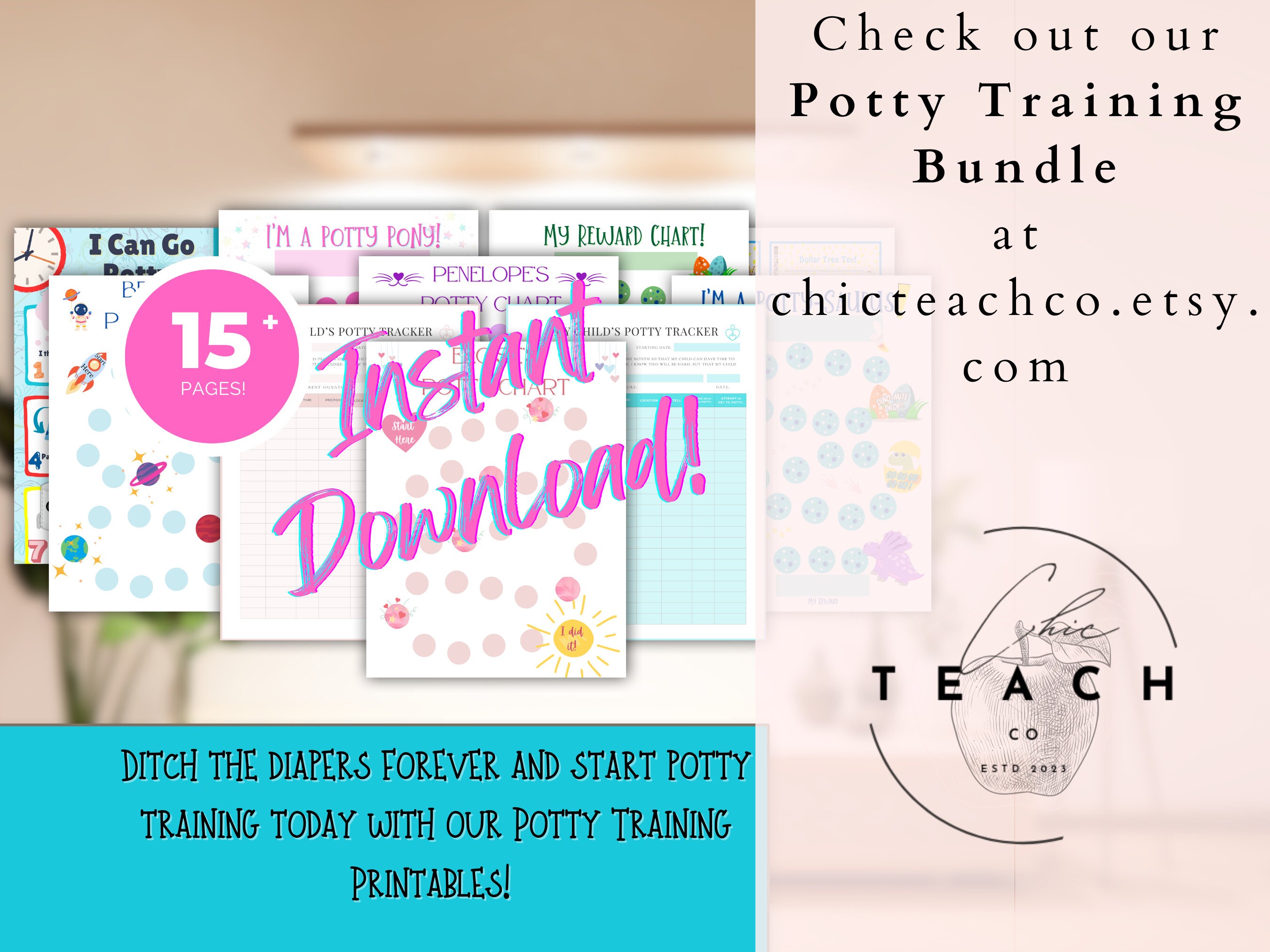 Potty Training Chart Editable Potty Training Chart Printable Montessori ...