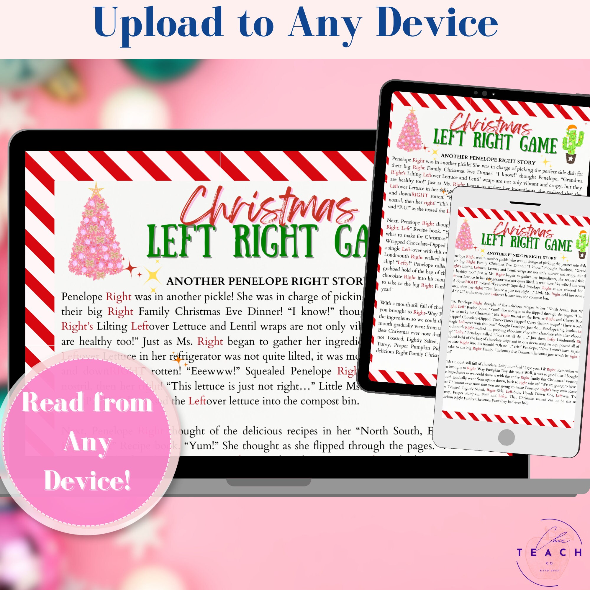 Left Right Game Christmas Activity Kid Pass the Present Group Game ...