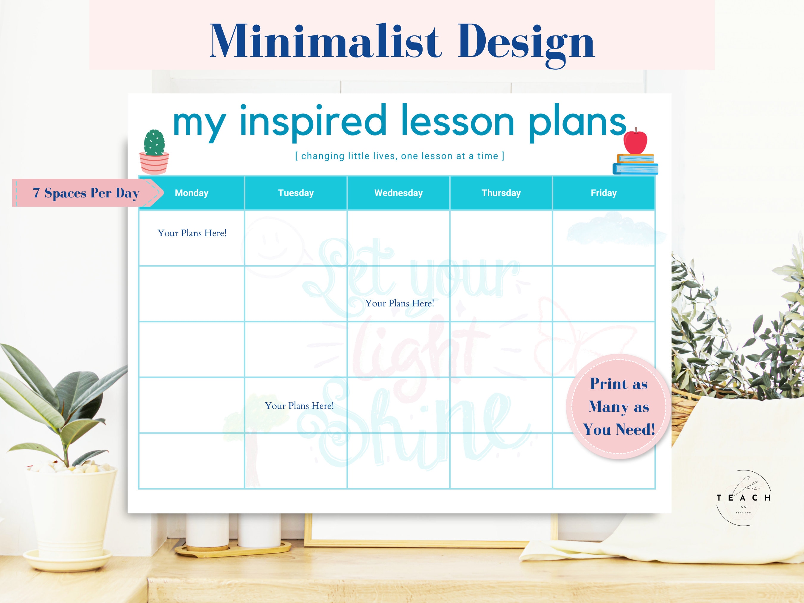 Editable Lesson Plan Template Teacher Elementary School Weekly Teach ...
