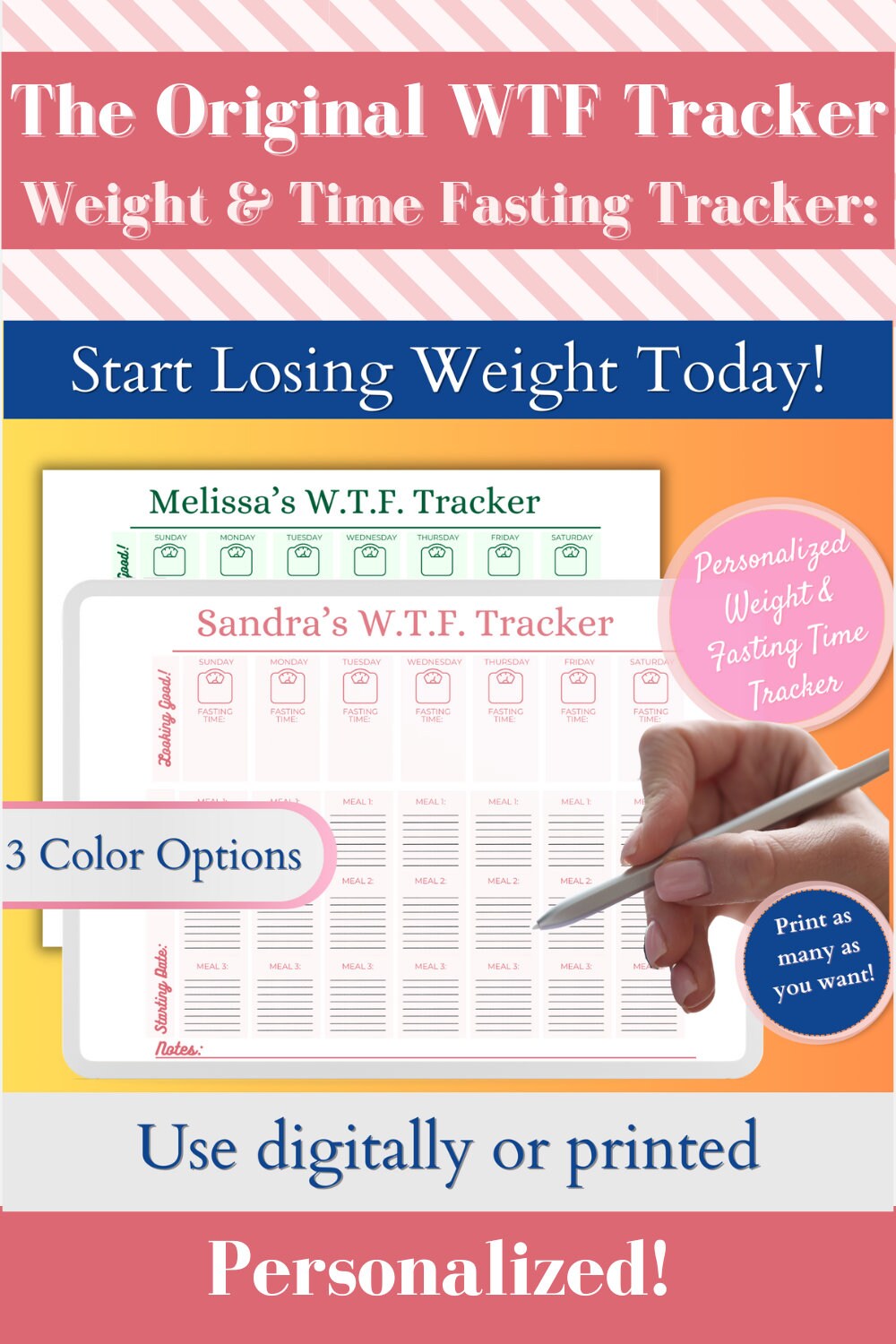 Intermittent Fasting Template Fasting Planner Lose Weight Fast ...