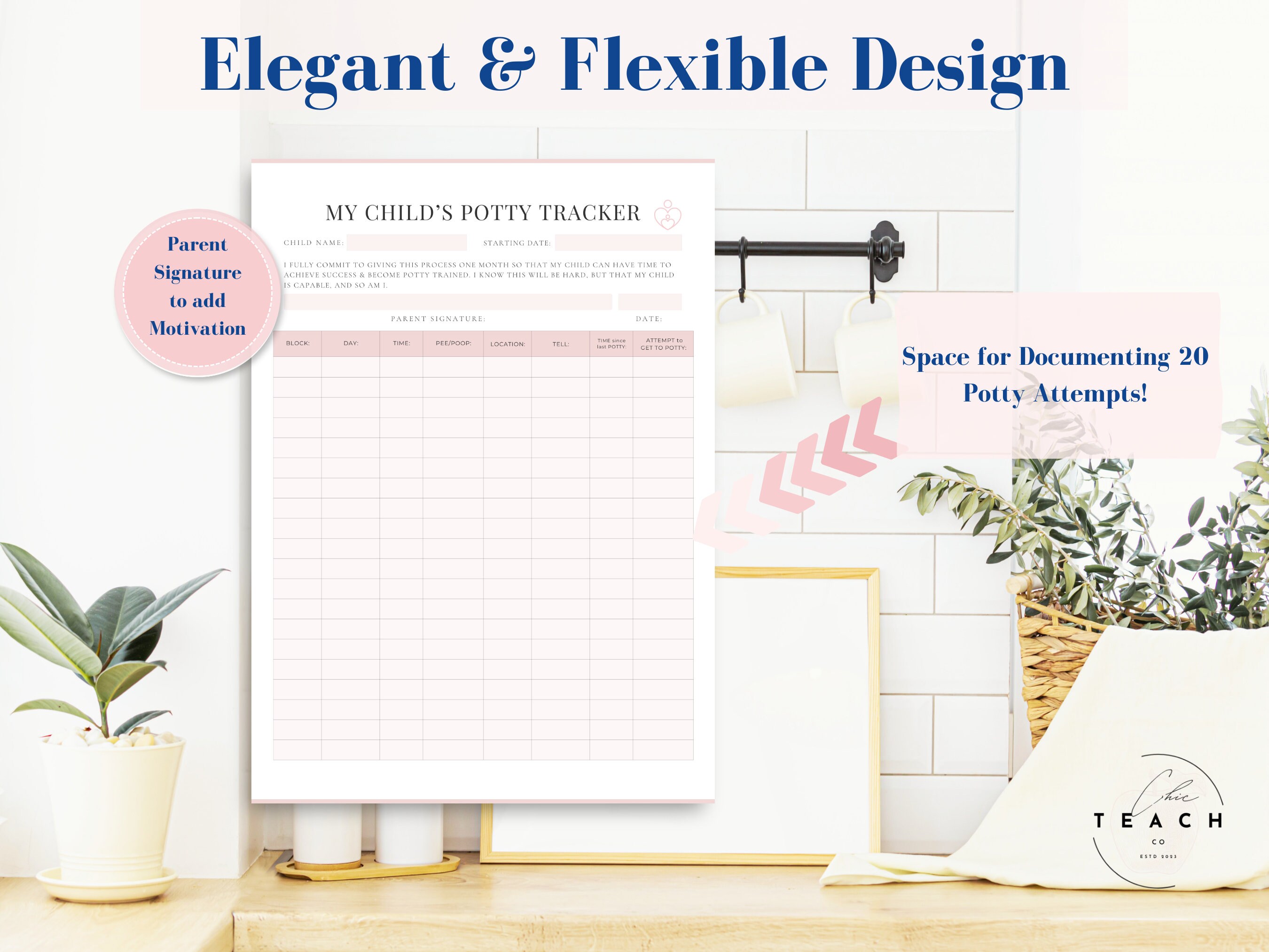 Printable Potty Training Tracker and Chart for Boys or Girls - Etsy