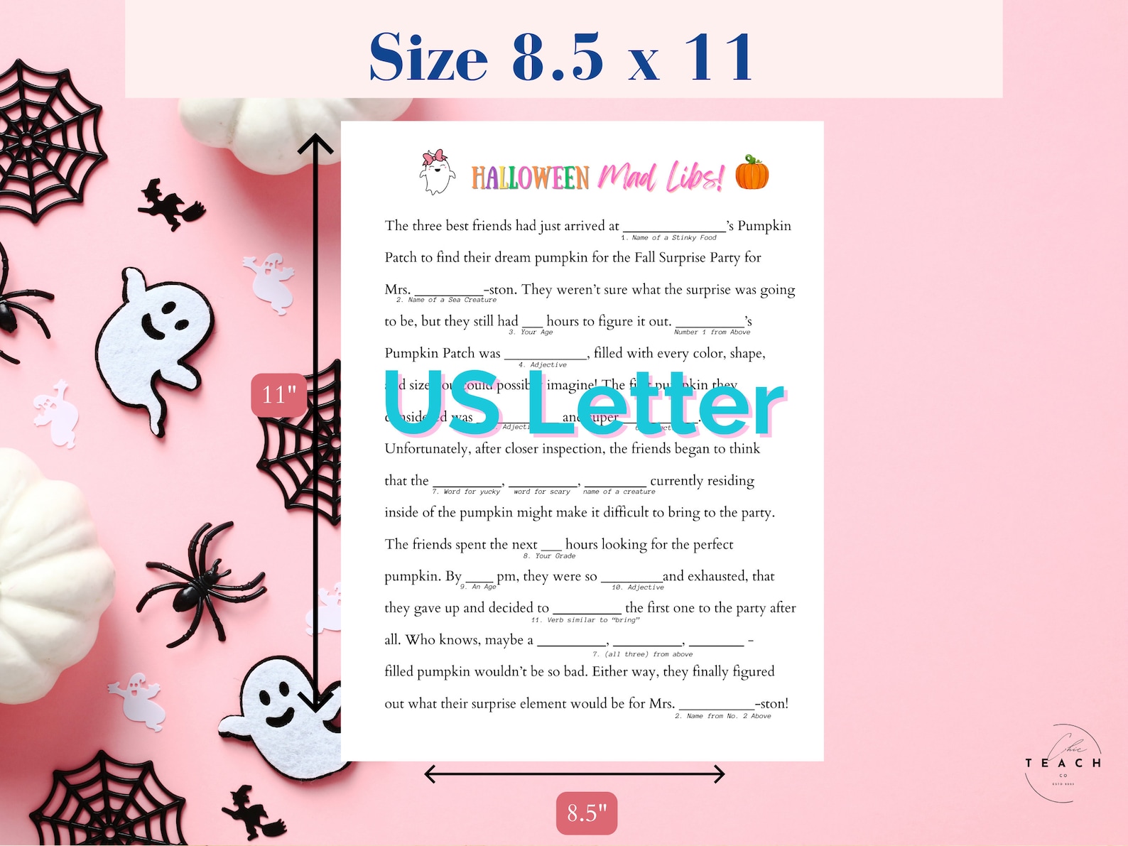 Mad Libs Halloween Game Printable for Elementary and Middle School Kids ...