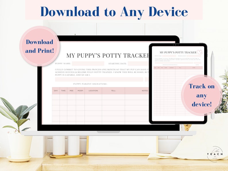 Puppy Potty Training Minimalist Chart and Tracker Printable - Etsy