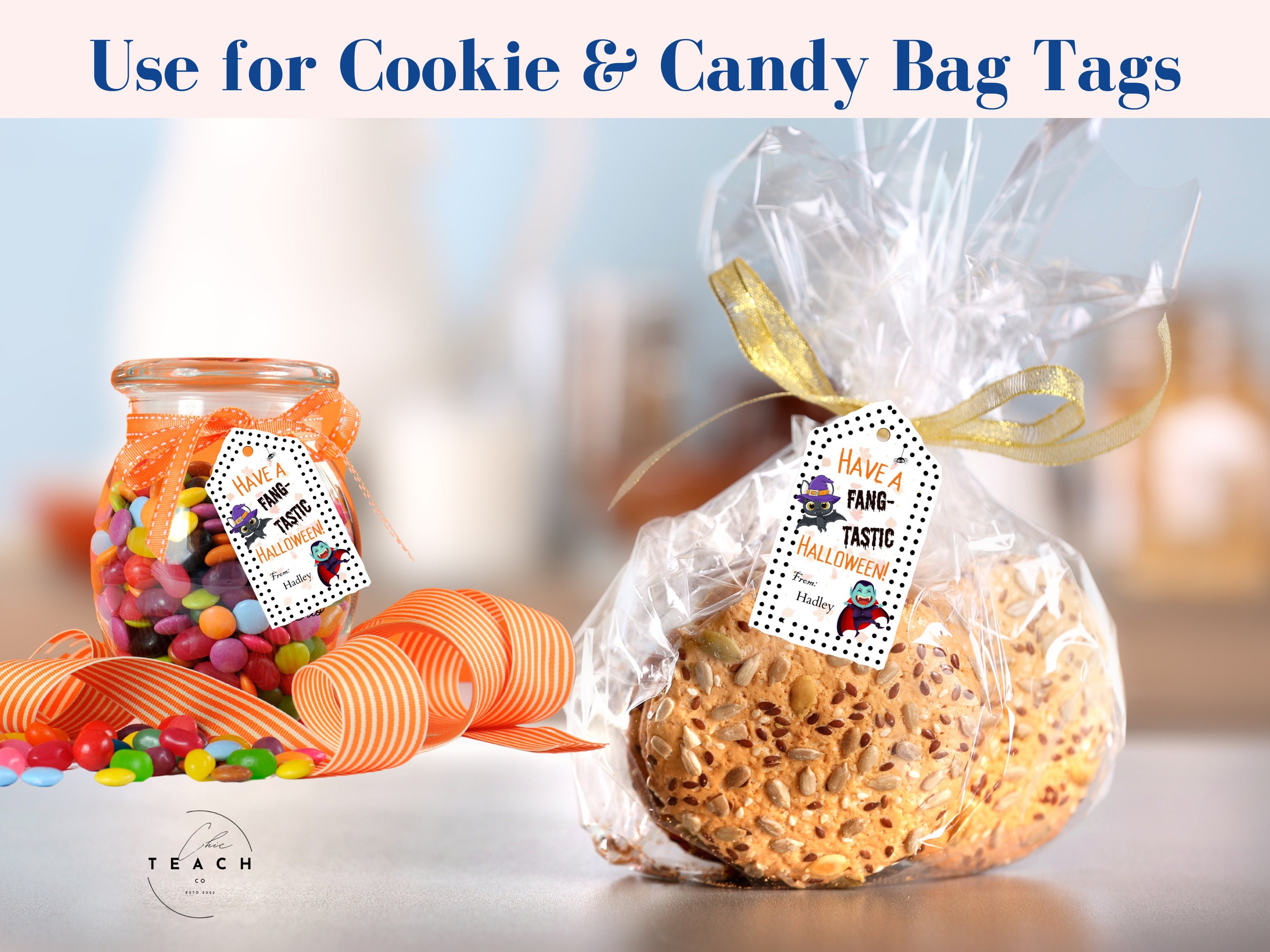 Halloween Gift Tags Printable With Vampire Tags. Editable Favor Tags ...