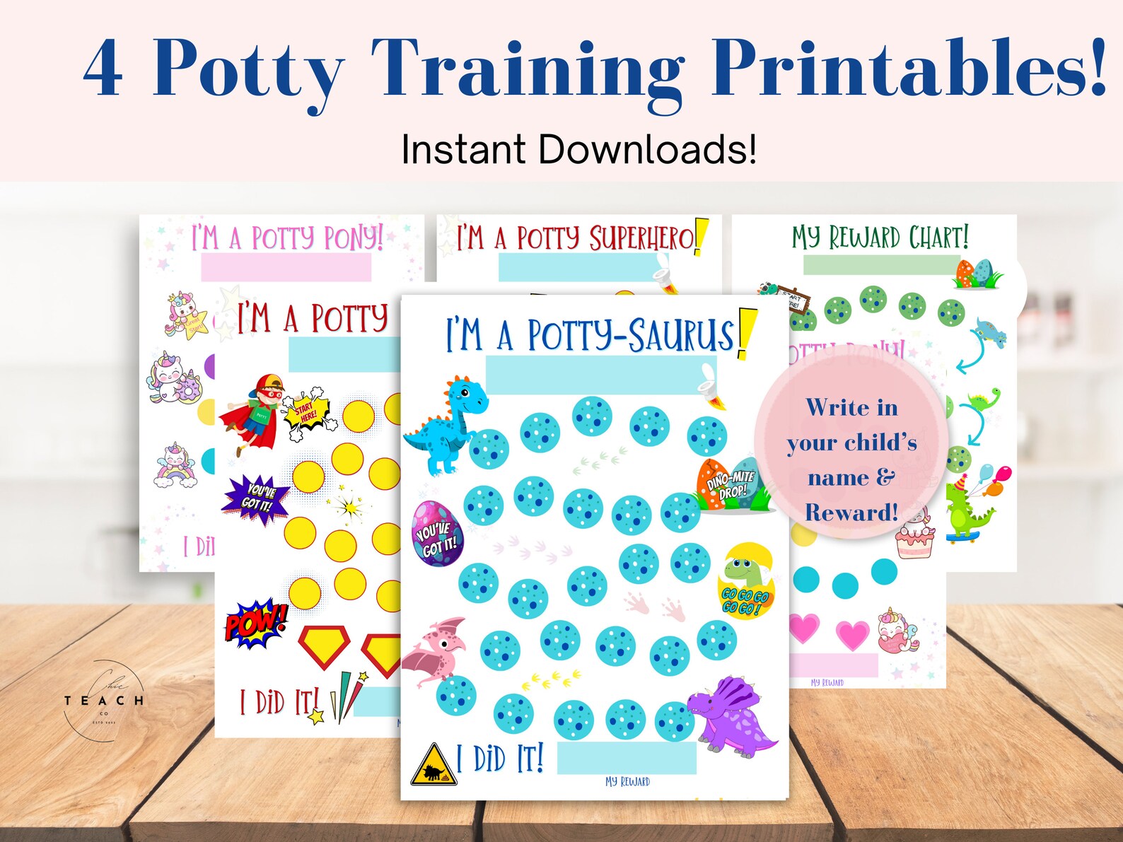 Potty Training Chart Bundle Montessori Potty Chart Boy Printable Girl ...