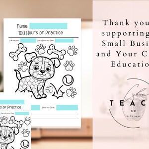 Digital Practice Chart for Kids! Printable Practice Challenge With ...