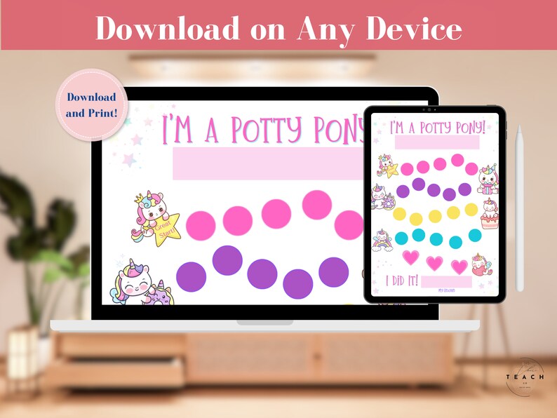 Potty Training Chart Girl Potty Chart Printable Unicorn Potty Chart ...
