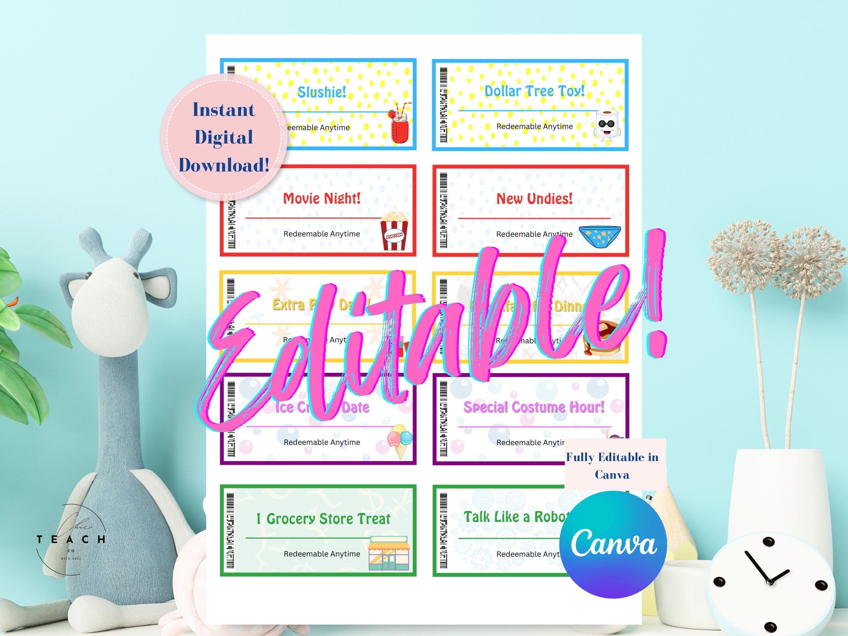 Editable Potty Training Reward Coupon Girl Potty Reward Girl Printable ...