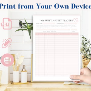 Puppy Potty Training Minimalist Chart and Tracker Printable - Etsy