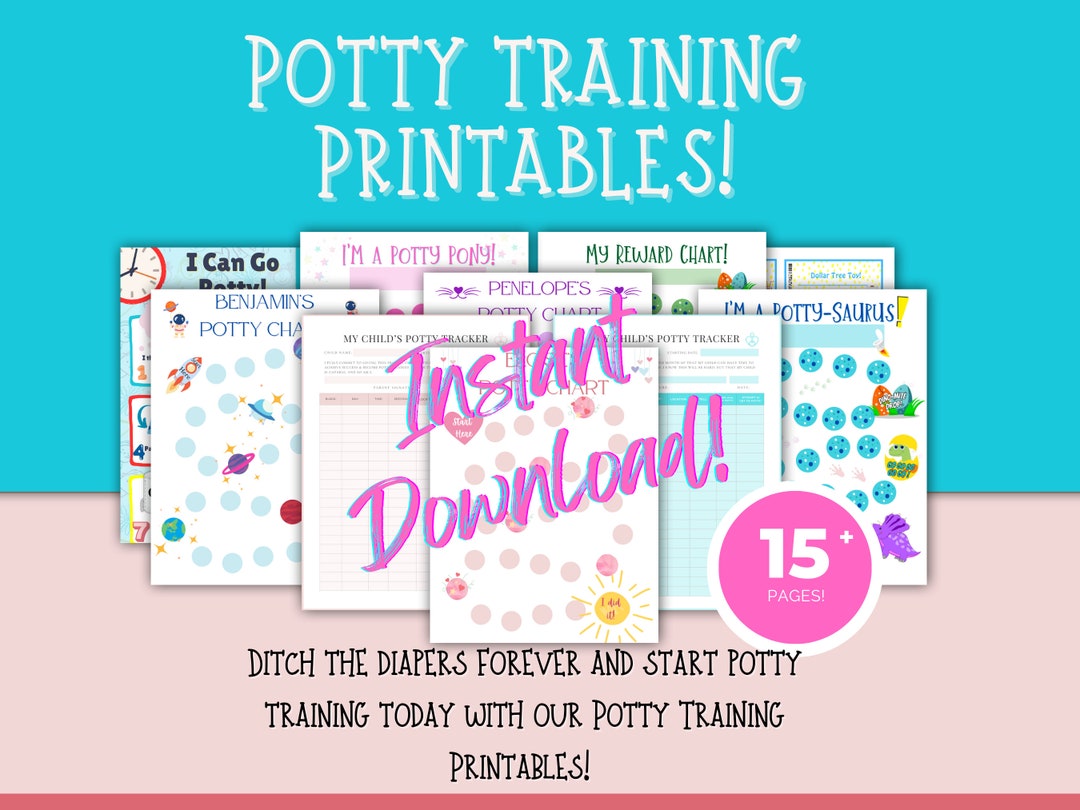 Potty Training Chart Bundle Montessori Potty Chart Boy Printable Girl ...